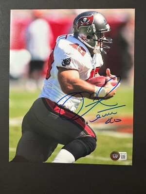 Mike Alstott Hot! autographed signed Buccaneers HOF 8x10 photo Beckett ...