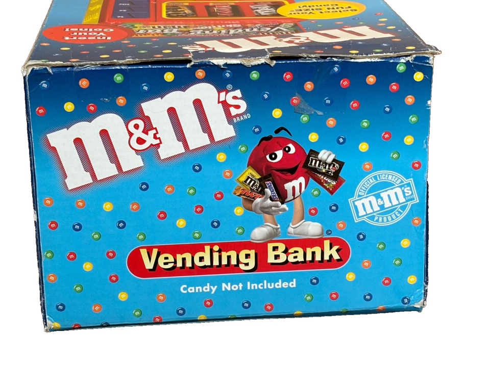 Mars M&M Candy Mini Vending Machine Coin Bank 2007 Slots For 6 Candies ...