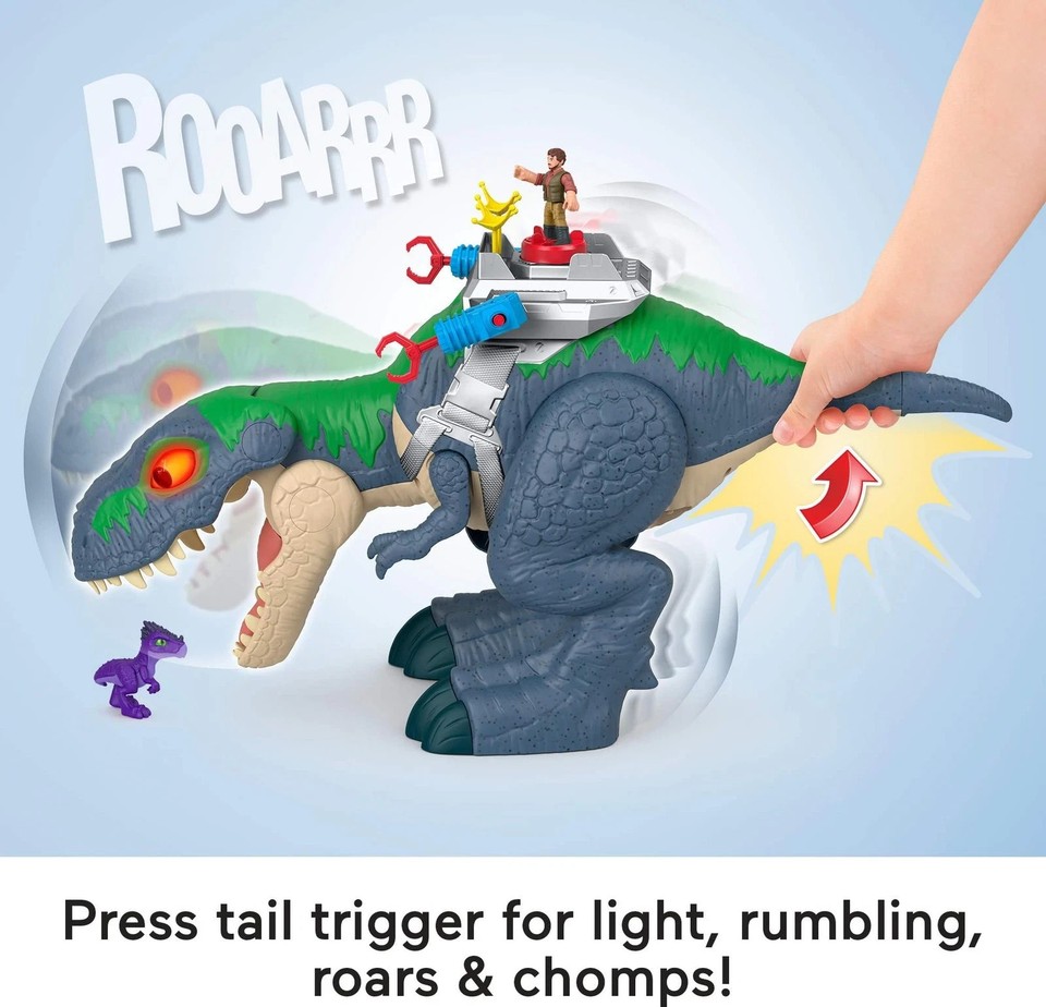 Imaginext Jurassic World Rebirth Action Chomp T. Rex – Fisher‑Price ...