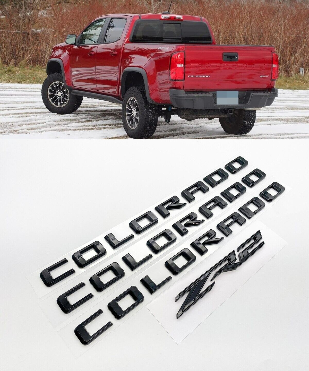 4pcs For 21-23 Colorado Tailgate Nameplate Decal Emblem ZR2 84211000 ...