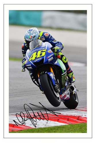VALENTINO ROSSI SIGNED AUTOGRAPH PHOTO PRINT MOTO GP | eBay