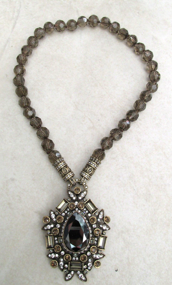 NEW HEIDI DAUS DAZZLING DECADE COUTURE BEADED NECKLACE WITH CRYSTAL ...