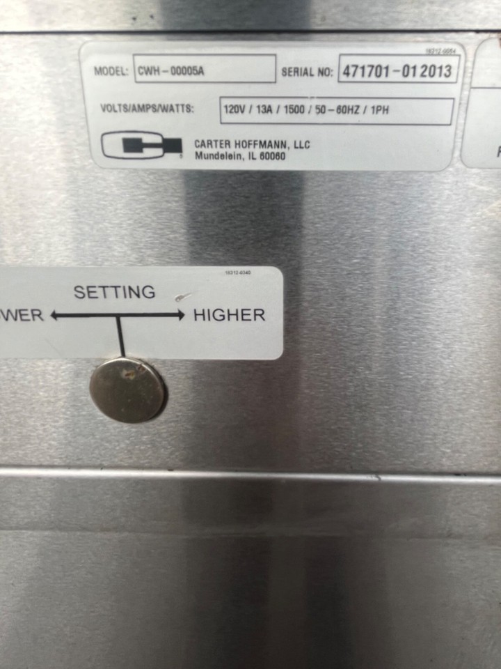 Chip Warmer (44 gal) Carter Hoffman CWH-00005A | eBay