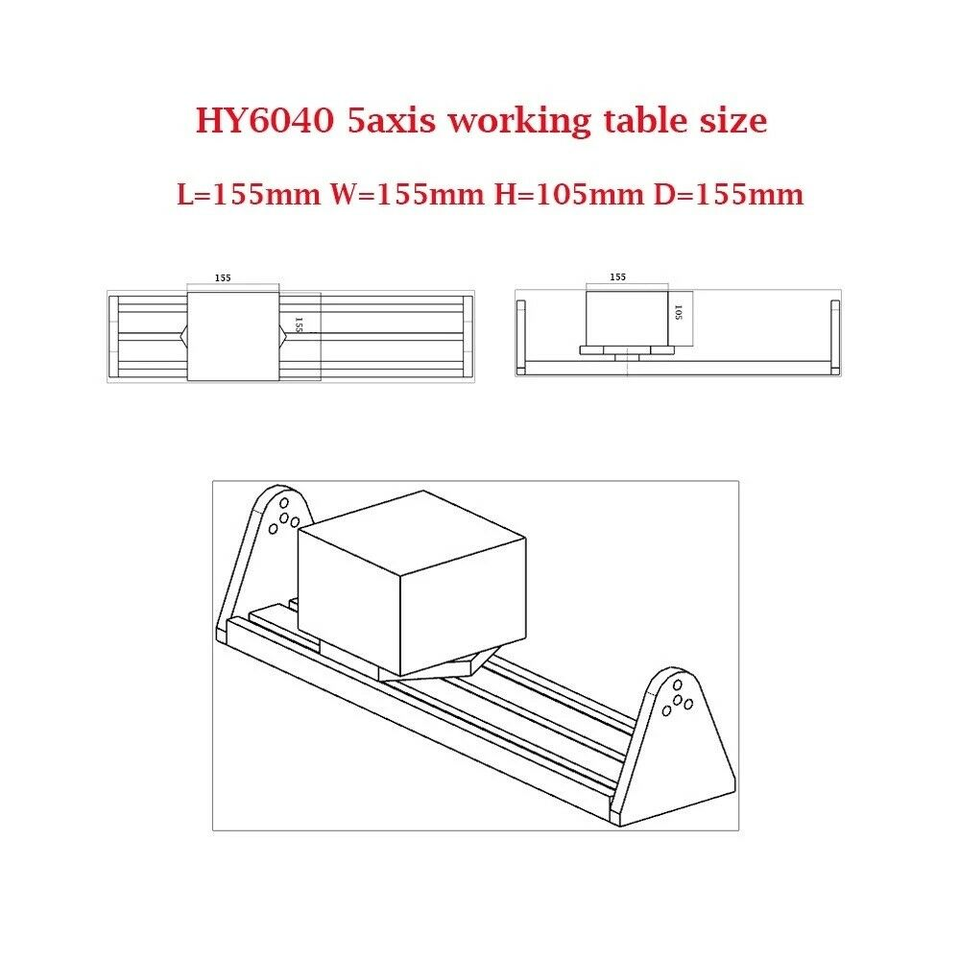 5Axis CNC 6040 Router 2200W CNC Cutting Milling Engraving Mach3 Machine ...