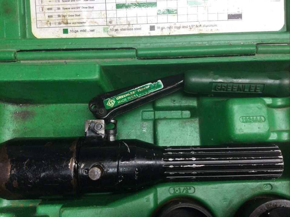 Greenlee 7804SB Quick Draw Hydraulic Knockout Missing Items - (C1F) | eBay