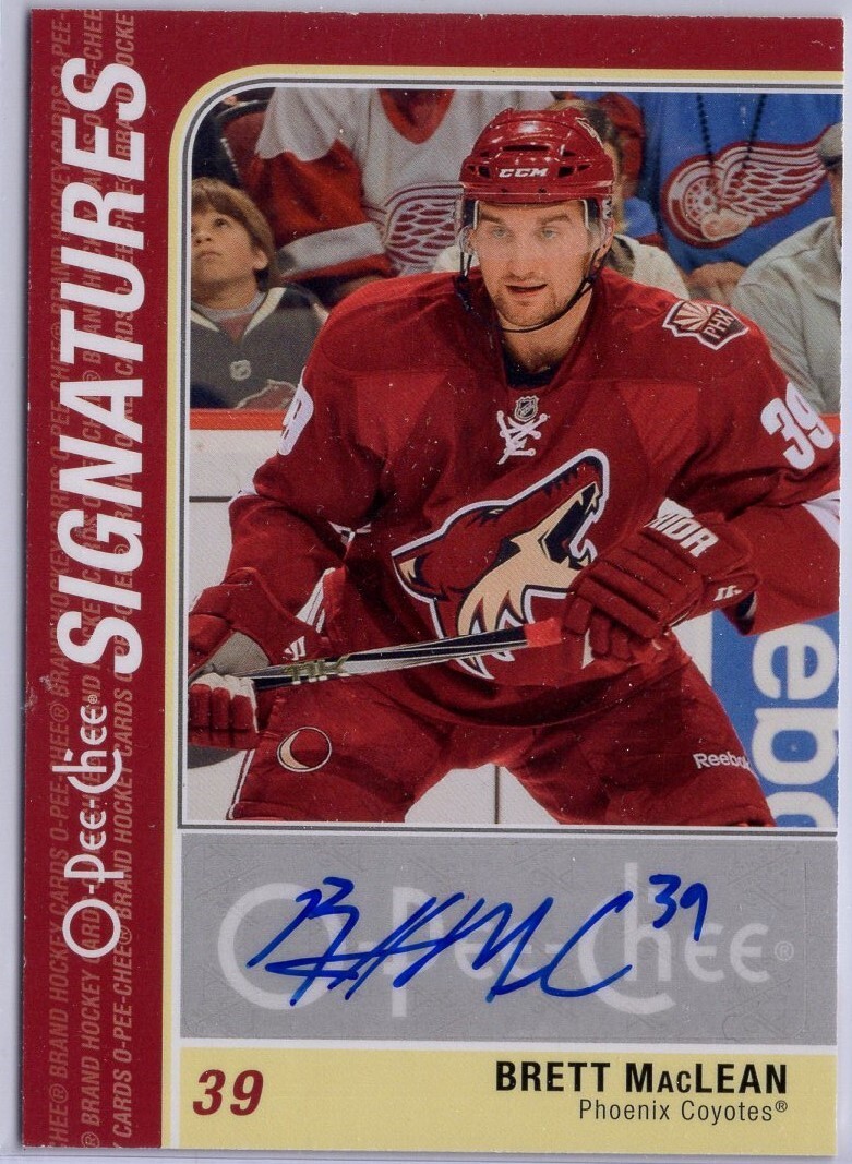 2011-12 O-Pee-Chee Signatures #OSBM Brett MacLean *S3501 | eBay