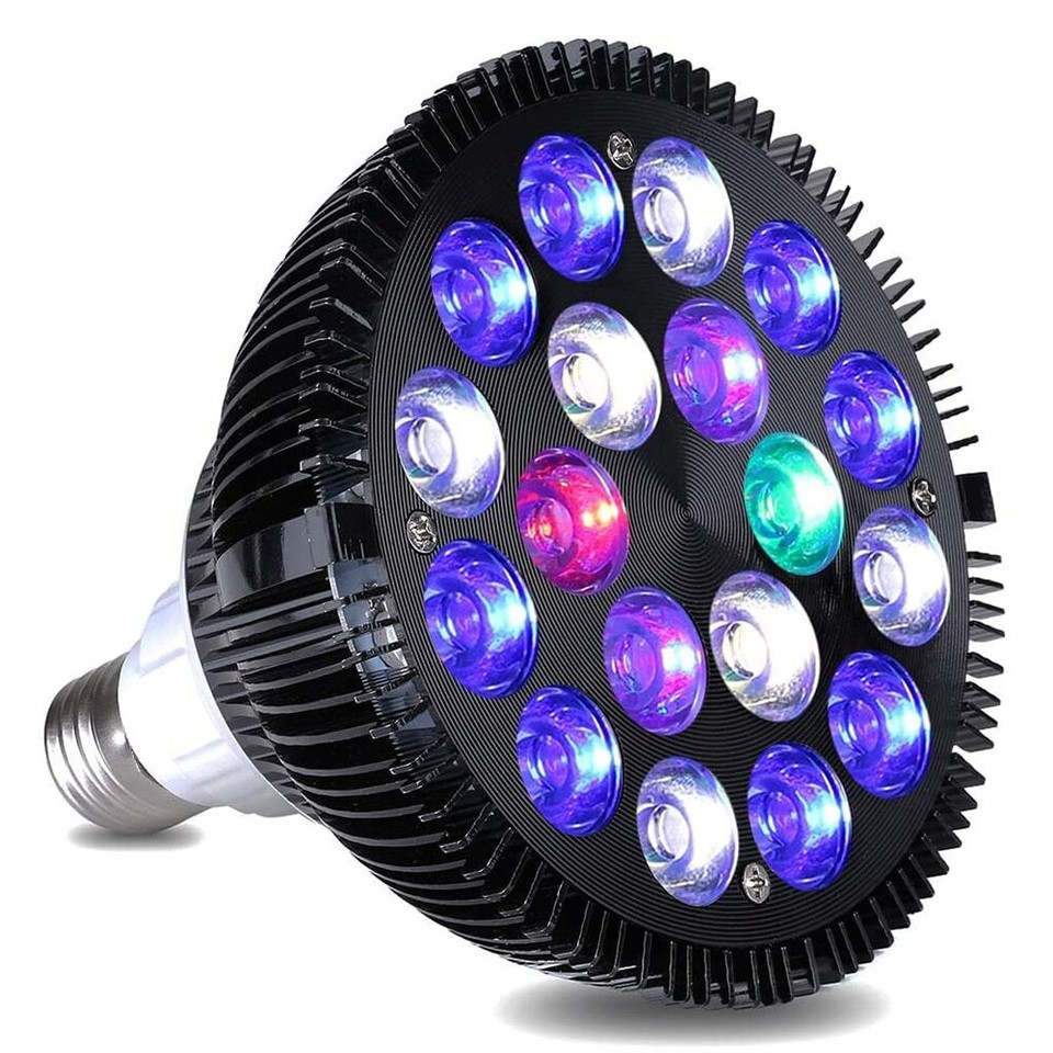 Full Spectrum E27 PAR38 Grow Lamp 12W-54W LED Aquarium Reef Light for Coral Fish | eBay