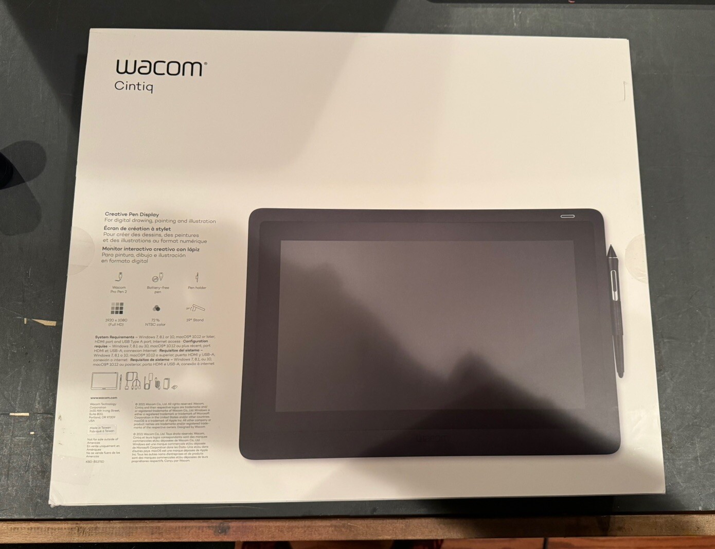 Wacom DTH1620AK0 16 inch Cintiq Pro Graphic Tablet
