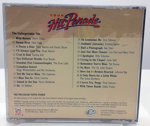 Your Hit Parade - CD - Time Life Music The Unforgettable '50s LS | eBay