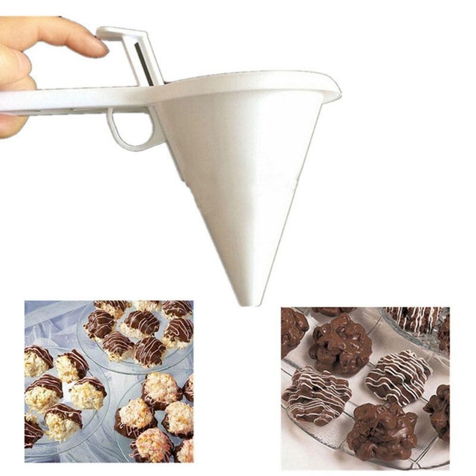1Pcs Kitchen Convenient Chocolate Candy Icing Funnel Mold White | eBay