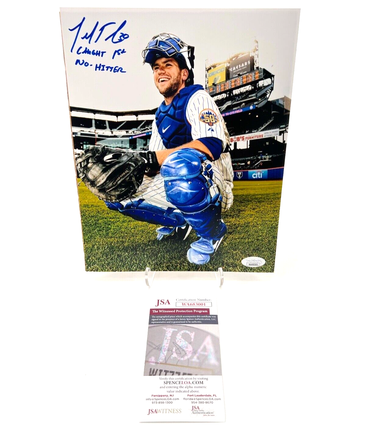 JOSH THOLE NEW YORK METS AUTOGRAPHED 8X10 PHOTO JSA WIT COA W/ NO ...