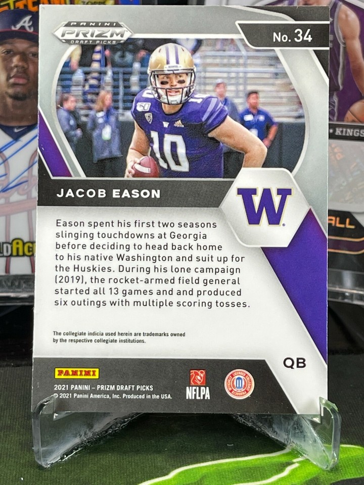 2021 PANINI PRIZM DRAFT PICKS JACOB EASON BASE #34 | eBay