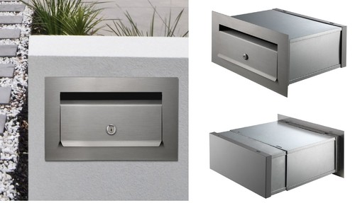 Sandleford 400mm Lunar Front Open Brick Insert Letterbox Suitable for ...