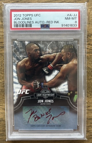 JON JONES 2012 Topps UFC Bloodlines RED INK AUTO #’d 05/15 Autograph | eBay