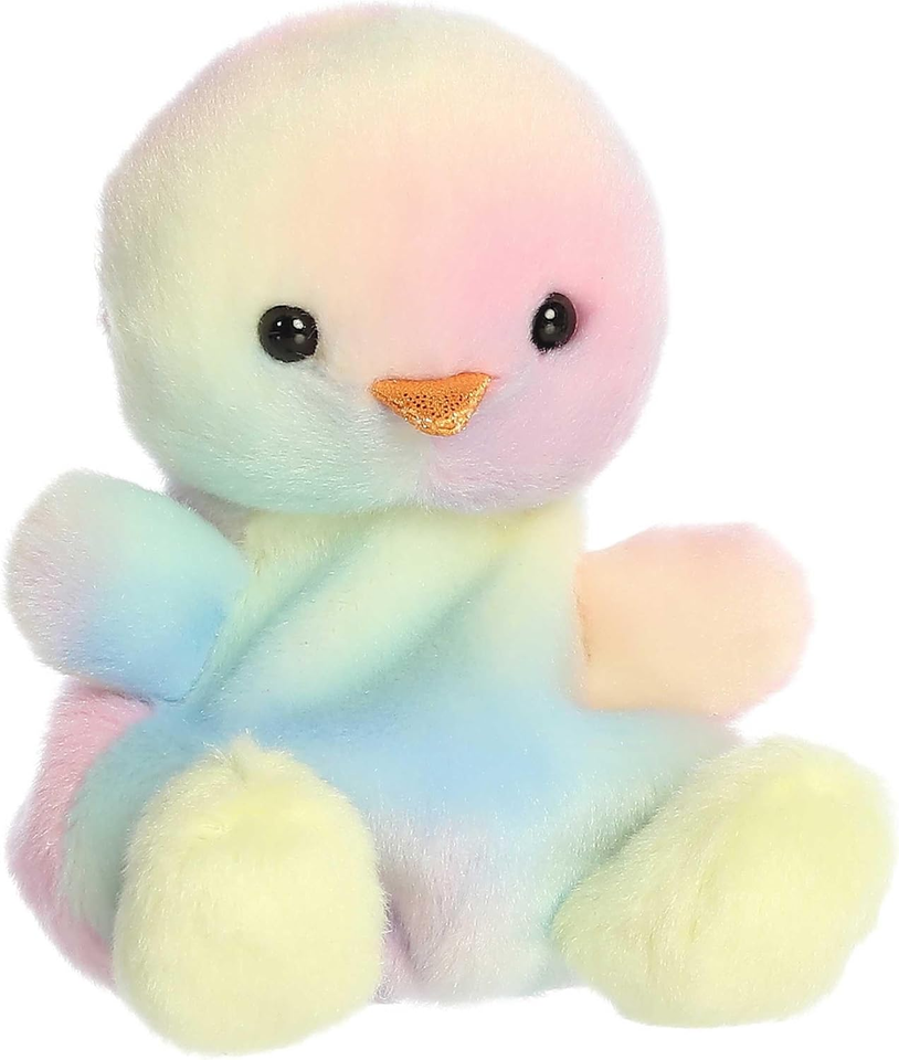 ® Adorable Palm Pals™ Aura Rainbow Chick Stuffed Animal - Pocket-Sized ...