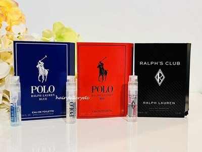3 Ralph Lauren Perfume Samples Polo Red EDT Polo Blue EDT Ralph's Club ...