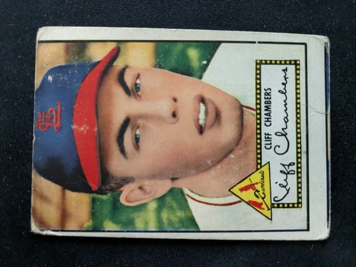 1952 Topps Baseball Card # 68 Cliff Chambers - St. Louis Cardinals (VG ...