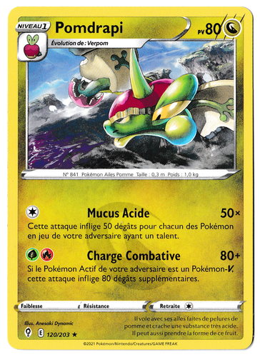 Carte pokémon Pomdrapi 120/203 Evolution Céléste - FR 🔥 | eBay