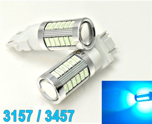 Front Signal Light 33 SMD LED Ice Blue Bulb T25 3157 3057 3457 4157 B1 ...