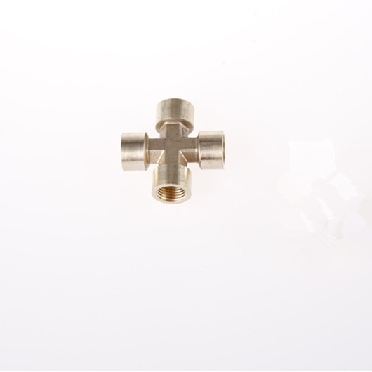 1pcs 4 ways 1/4" BSP Cross Female Connection Pipe Brass Coupler Adapter ...