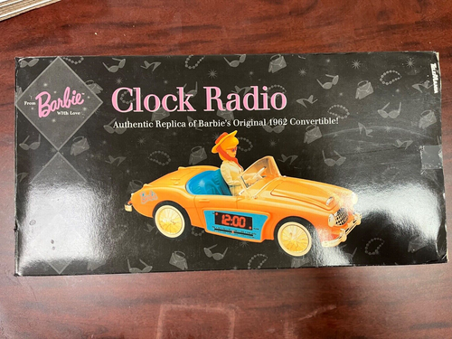 Vtg 1996 Barbie Clock Radio Alarm 1962 Austin Healey Convertible Car ...
