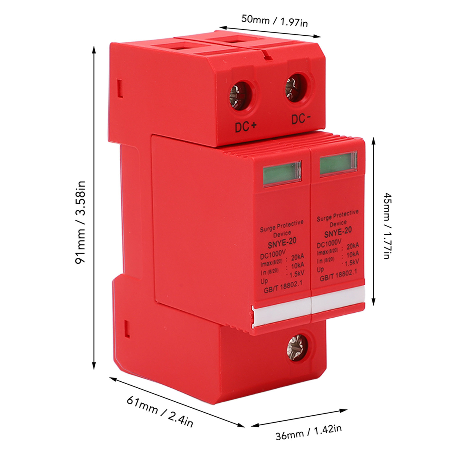DC PV Protector Protective Device For Distribution Box 1000V 2P | eBay