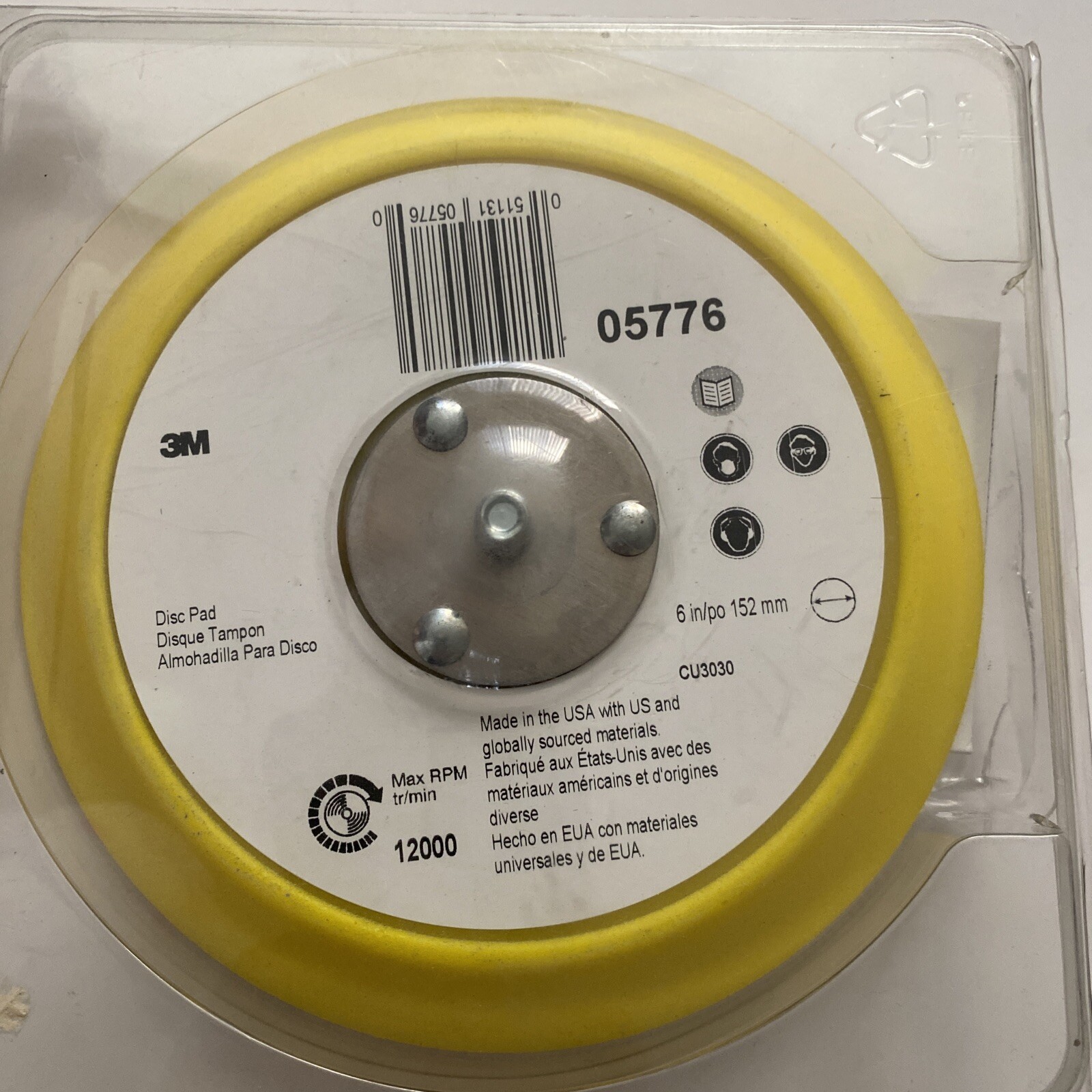 3M 05776 Hookit 6" Backup Disc Pad Dual Action for sale online | eBay