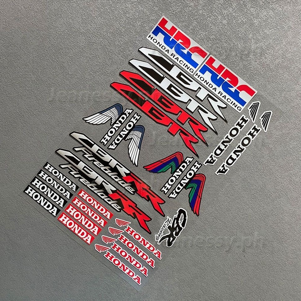 Honda CBR600 CB650 CBR Motorcycle Fuel Tank Helmet Stickers Racing HRC ...