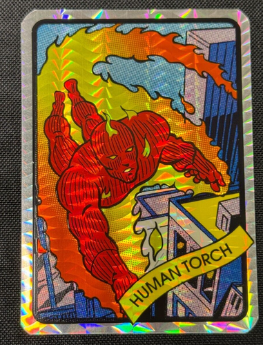 Human Torch 1990 Marvel Universe Kodak Vending Machine Prism Sticker | eBay