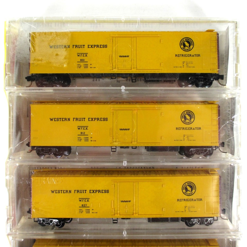 N Scale **GN WESTERN FRUIT EXPRESS** Reefer 6-Pack #1 - Kadee Micro ...