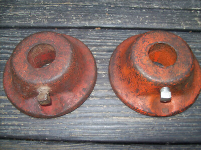 2 vtg BARBELL COLLARS bodybuilding YORK fitness DUMBBELL homegym ...