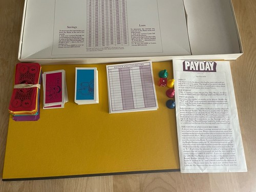 Vintage 1975 Parker Brothers Pay Day Payday Board Game No. 26 Complete ...
