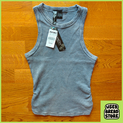 Luna Chix Waffle Knit Tank Top M Slate Gray Stretchy Streetwear Skater ...
