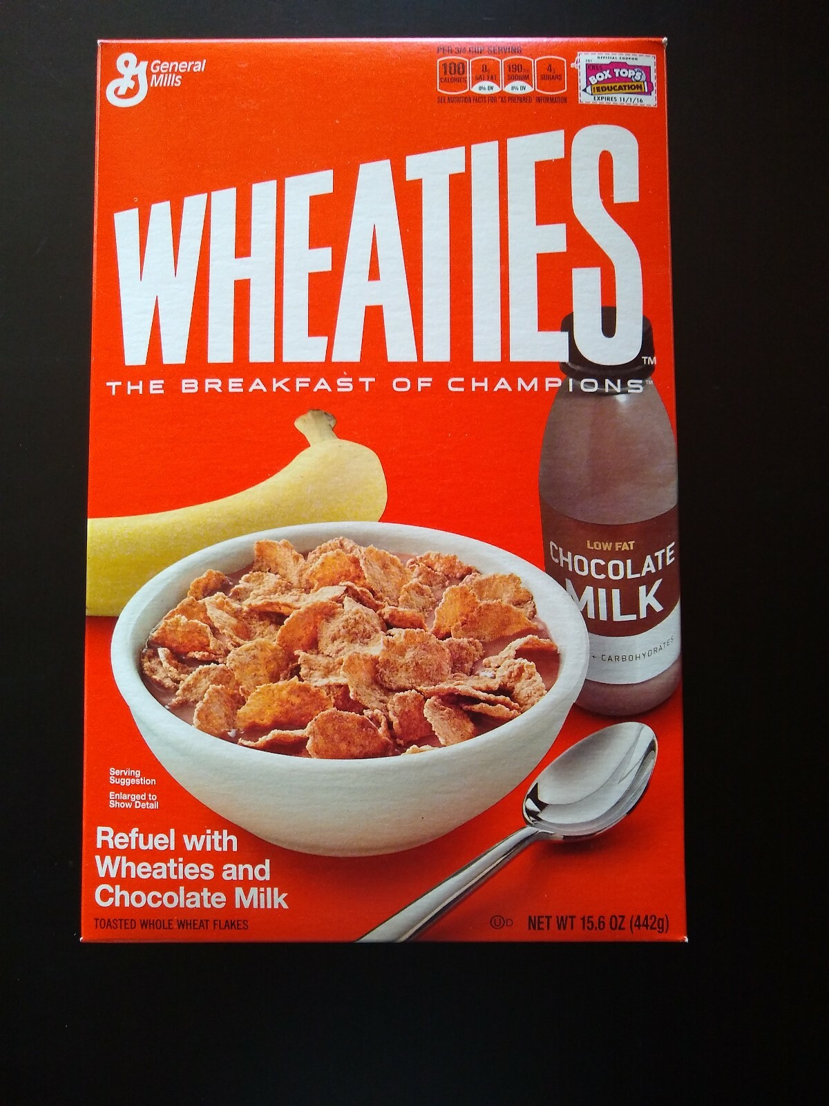 2014 Wheaties Box with Chocolate Milk and Banana - Plain Box | eBay
