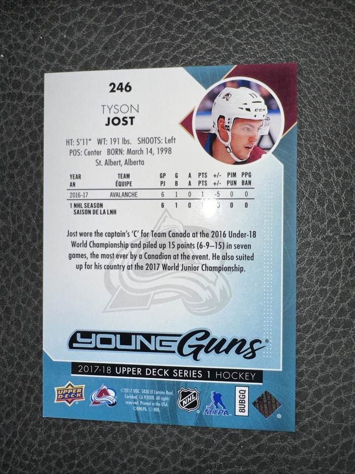 2017-18 Upper Deck - Young Guns #246 Tyson Jost (RC) | eBay
