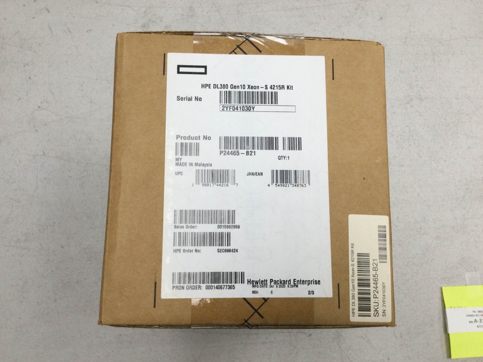 HPE Intel Xeon 4215r 8 Core 3.20 GHz Processor Upgrade Socket 3647 ...