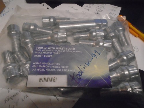 NIB!-Chrome Lug Bolts lock set Cone 14x1.5X23mm Shank 20pcs +socket | eBay