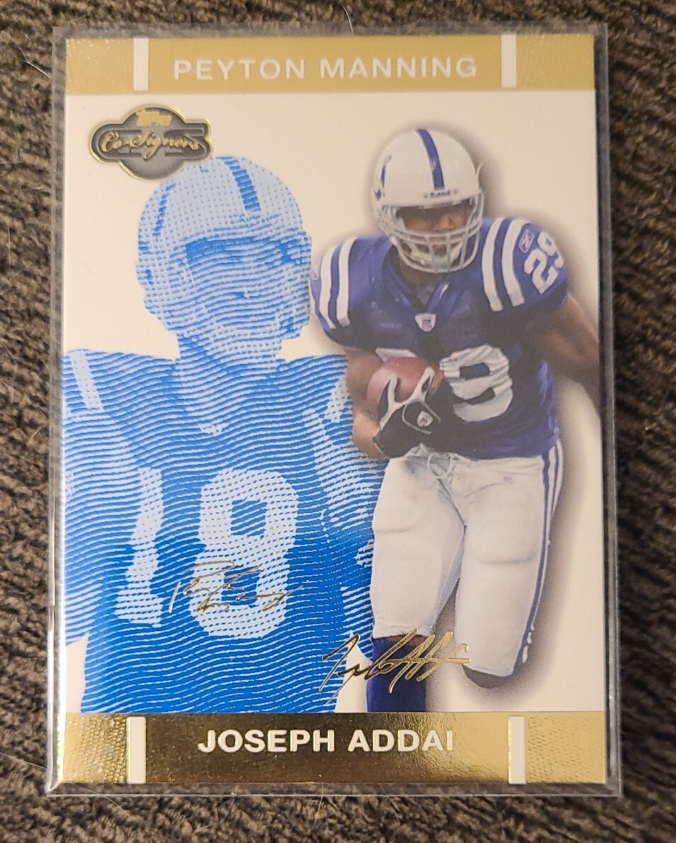 2007 Topps Co-Signers /349 PEYTON MANNING/JOSEPH ADDAI #21 MINT FO6101 ...