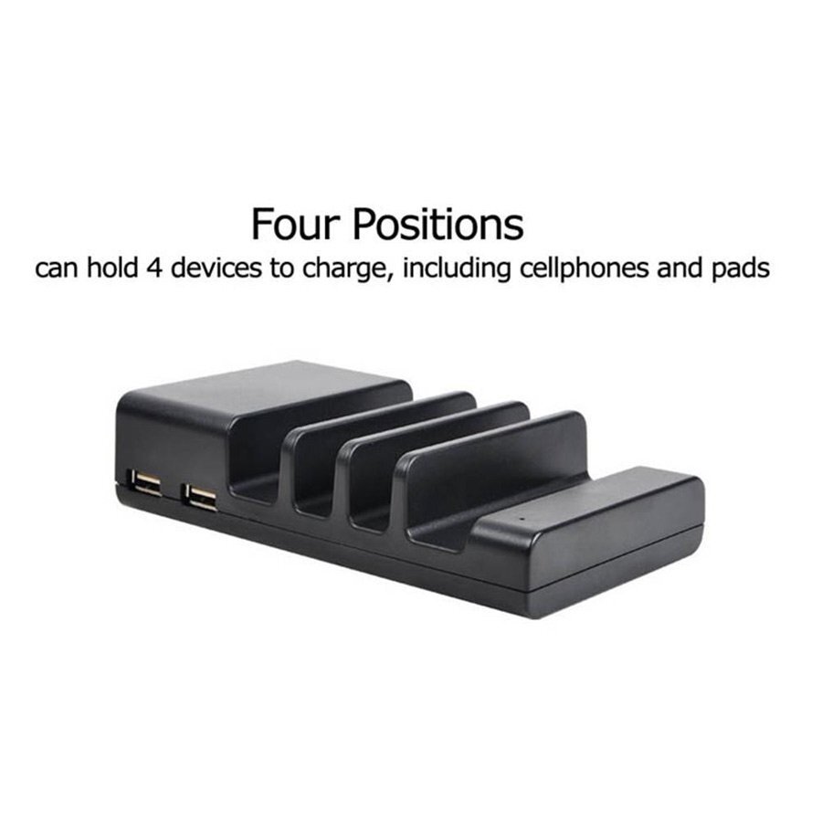 Multi Charging Station for Multiple Device 4-Port USB Charger Organizer ...