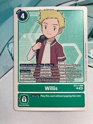 Willis BT17-088 U Digimon CCG | Secret Crisis NM | eBay