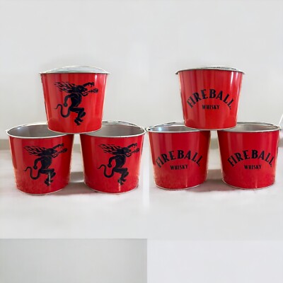 Fireball Whiskey Galvanized Metal Tip Bucket Ice Bucket BRAND NEW Price ...