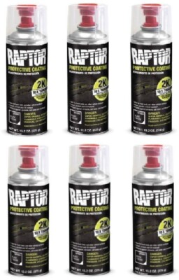 Raptor 2K Basalt Gray Spray-On Truck Bedliner Aerosol (13.2 oz) (6 Pack ...