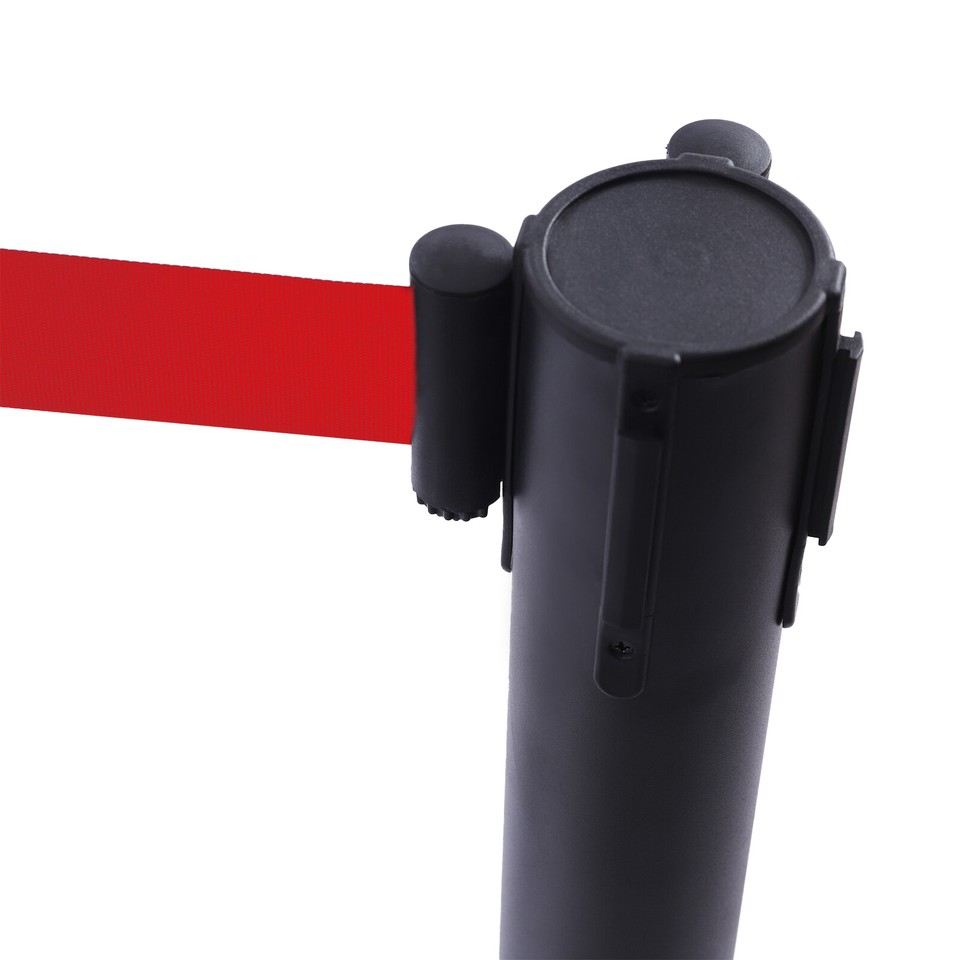 6Pcs Crowd Control Barrier Queue Poles Black Stanchion Posts w ...