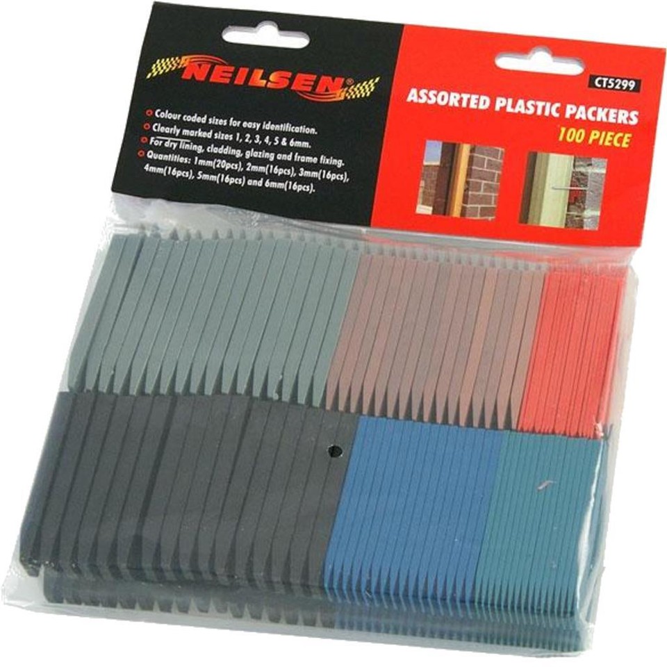 Plastic Packers Glazing Frame Door Window Packing Spacers 1-6mm CT5299 ...