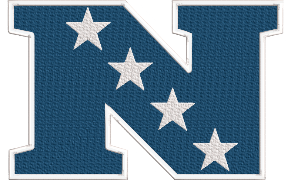 NFC Logo Blue N With White Stars Across size 10 inch Embroidered Patch | eBay