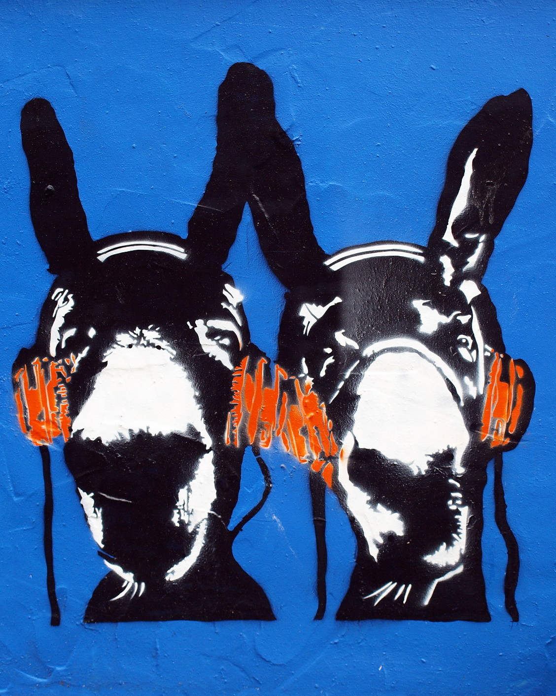 street art urban Print Large 3 sizes choose Poster dj donkeys blue ...