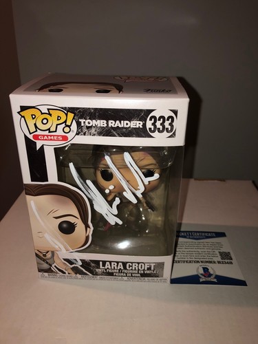 Alicia Vikander Tomb Raider Lara Croft #333 Signed Funko Pop Beckett | eBay