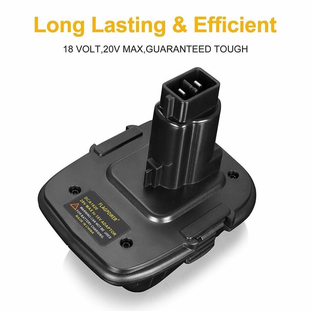 DEWALT DCA1820 20V Battery Adapter - Black/Yellow for sale online | eBay