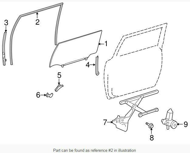 GENUINE OEM TOYOTA 07-14 FJ CRUISER LEFT DRIVER FRONT DOOR GLASS RUN ...