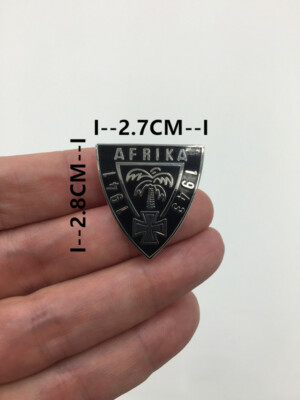 WWII GERMAN 1941 1943 DAK AFRIKA KORPS PALM TREE CROSS PIN COCKADE ...
